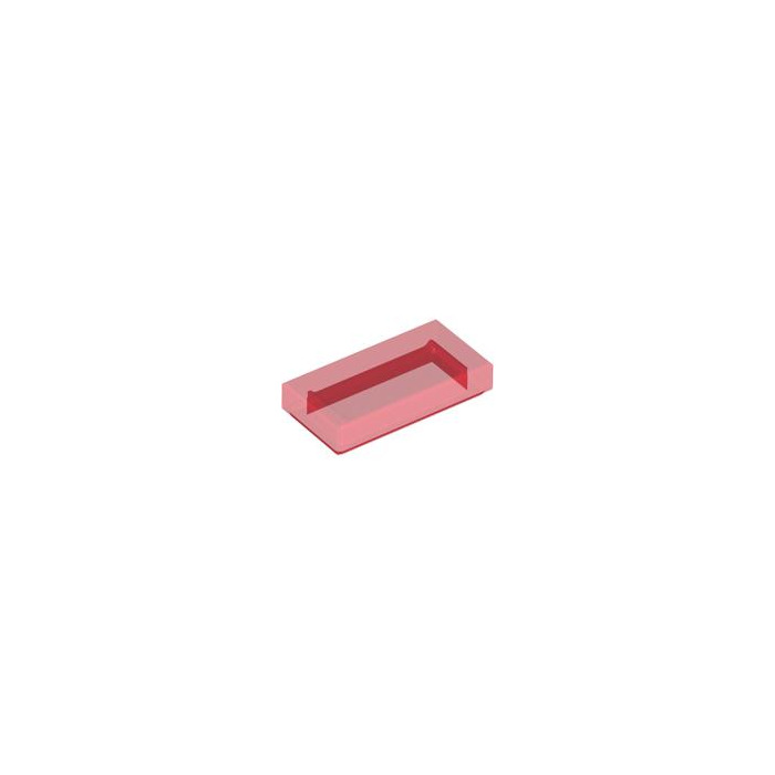 LEGO Transparent Red Tile 1 x 2 with Groove (3069 / 113477) | Brick Owl