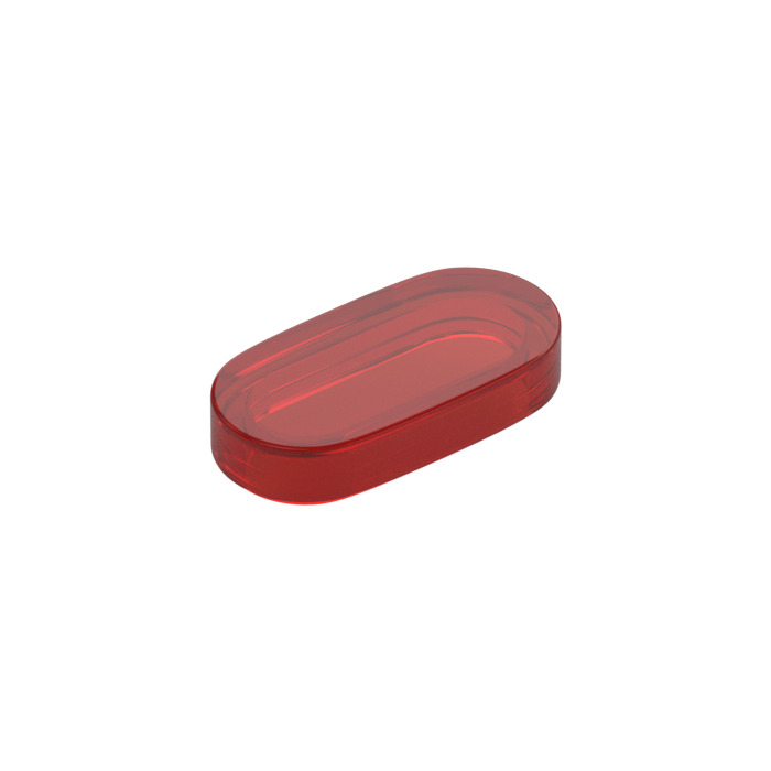 LEGO Transparent Red Tile 1 x 2 with Rounded Ends (1126) | Brick Owl