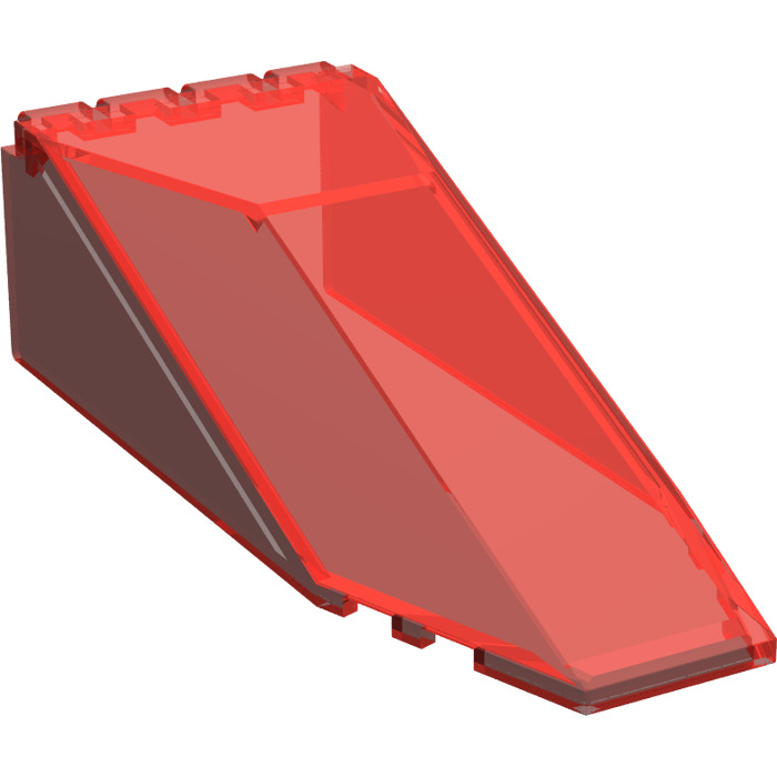 LEGO Transparent Red Windscreen 10 x 4 x 2.3 (2507 / 30058) | Brick Owl ...