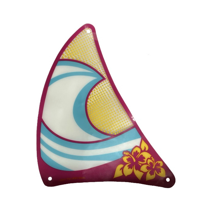 LEGO Transparent Sail 23 x 26 Triangular with Magenta Border, Wave and ...