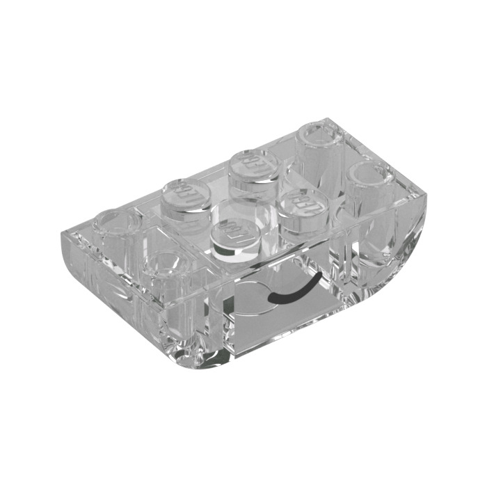 LEGO Transparent Slope Brick 2 x 4 Curved Inverted with Smile (5174 / ...