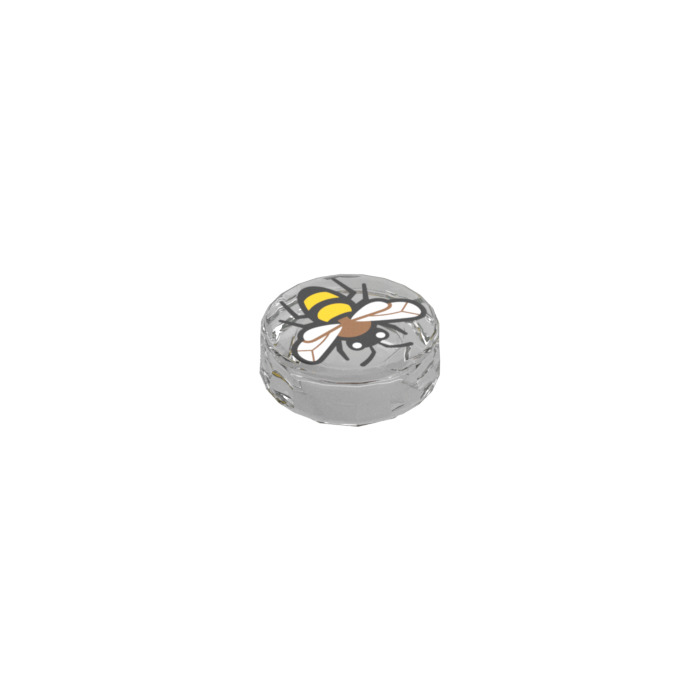LEGO Transparent Tile 1 x 1 Round with Bee (35380 / 107750) | Brick Owl