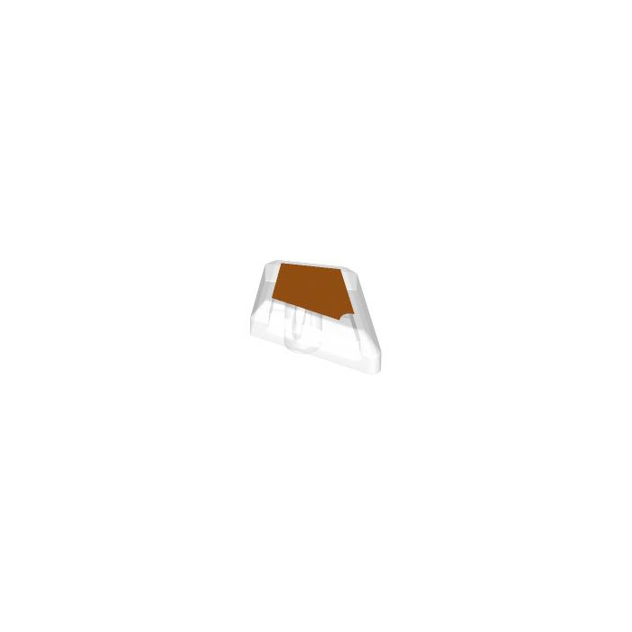 LEGO Transparent Tile 1 x 2 Diamond with Orange (35649 / 113650 ...