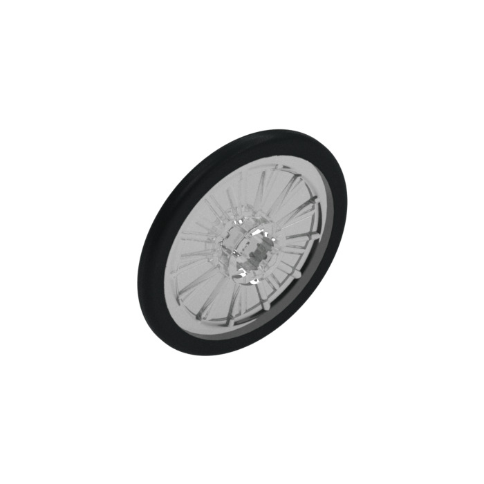 LEGO Transparent Wheel Ø21 x 2 with Black Tire (24314) | Brick Owl
