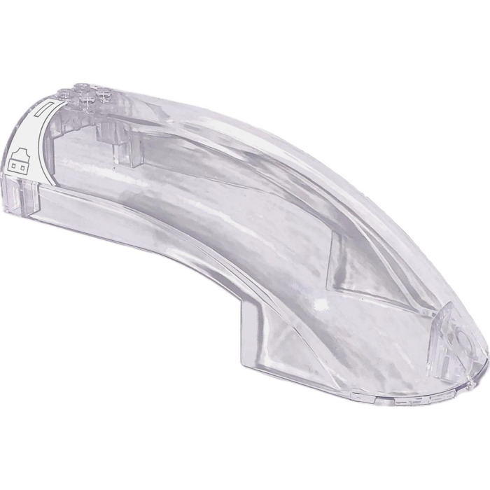 LEGO Transparent Windscreen 18 x 8 x 6 Curved with Cockpit Borders ...