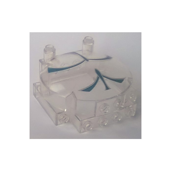 LEGO Transparent Windscreen 3 x 6 x 5 Canopy with Blue Gungan Lines ...