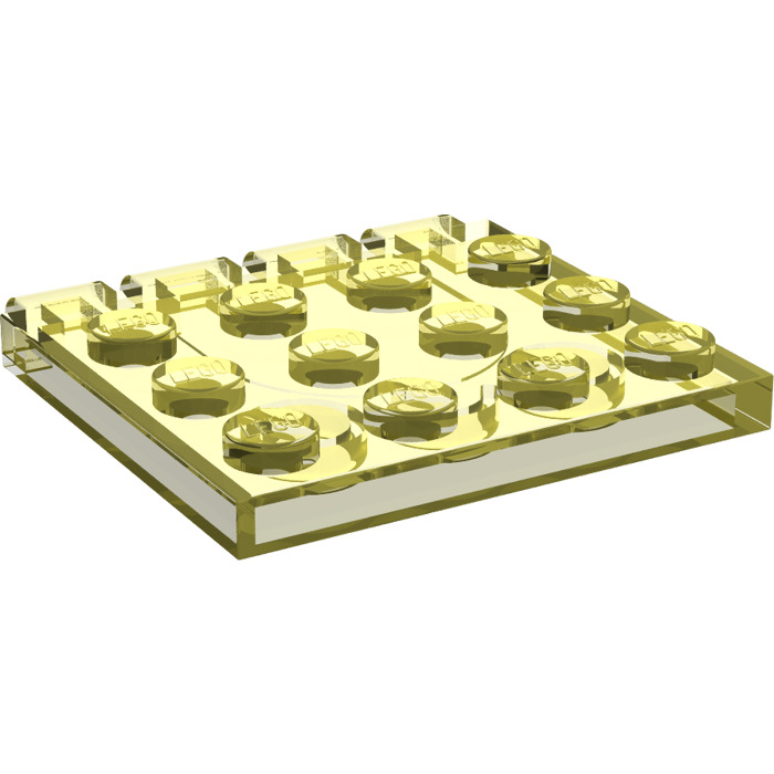 LEGO Transparent Yellow Hinge Plate 4 x 4 Vehicle Roof (4213 / 30001 ...