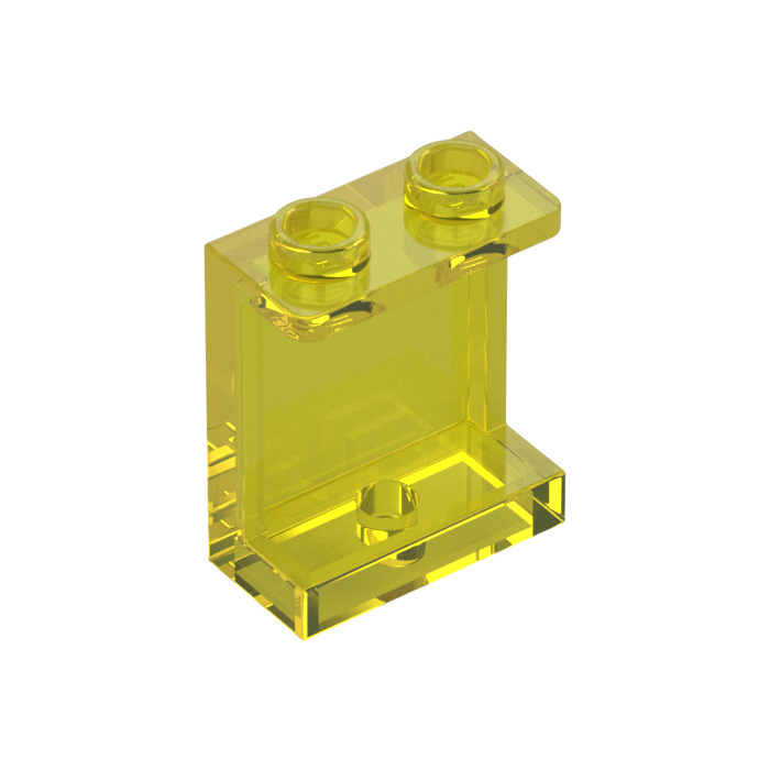 LEGO Transparent Yellow Panel 1 x 2 x 2 with Side Supports, Hollow ...