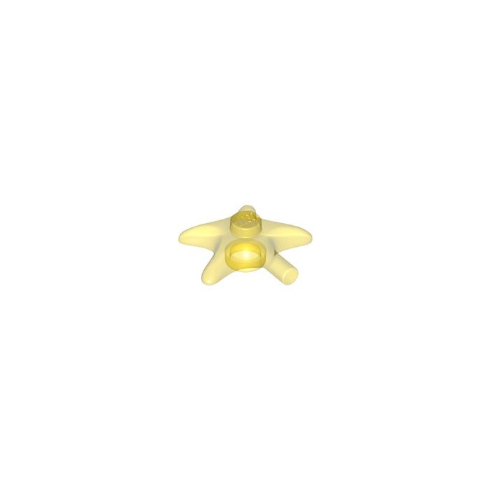 LEGO Transparent Yellow Starfish with Bar (33122) | Brick Owl - LEGO ...