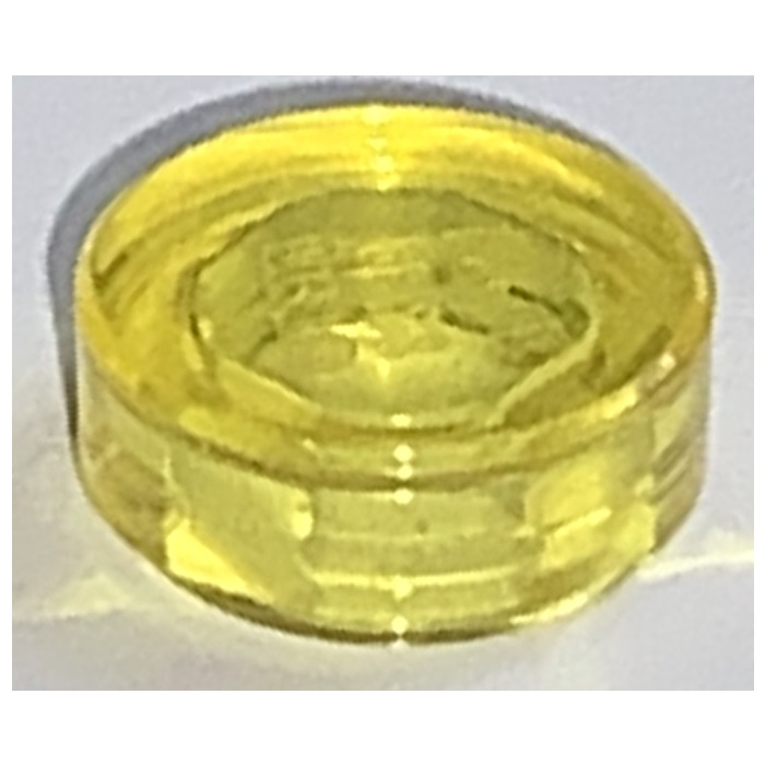 LEGO Transparent Yellow Tile 1 x 1 Round (98138) | Brick Owl