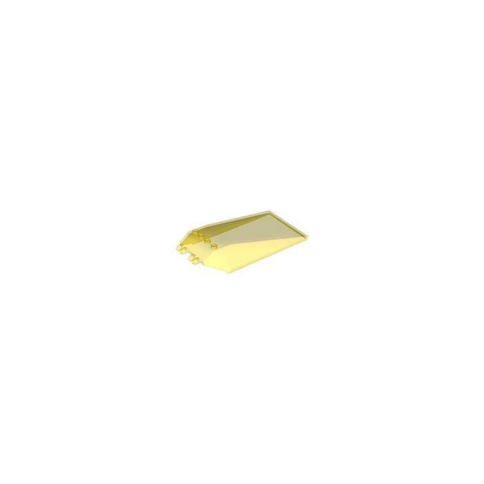 LEGO Transparent Yellow Windscreen 6 x 12 x 2 with Hinge (13252 / 51477 ...