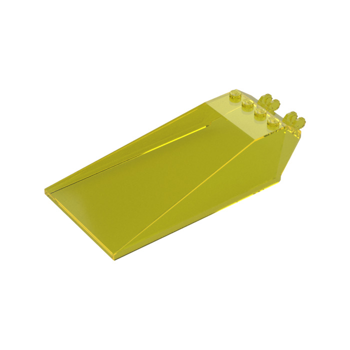 LEGO Transparent Yellow Windscreen 6 x 12 x 2 with Hinge (13252 / 51477 ...