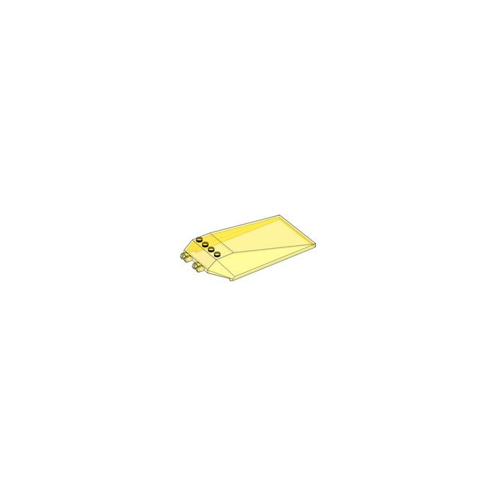 LEGO Transparent Yellow Windscreen 6 x 12 x 2 with Hinge (13252 / 51477 ...
