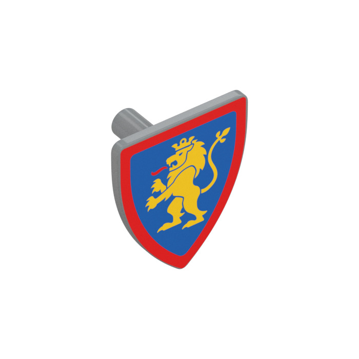 LEGO Triangular Shield (Short) with Yellow Lion Rampant on Blue ...