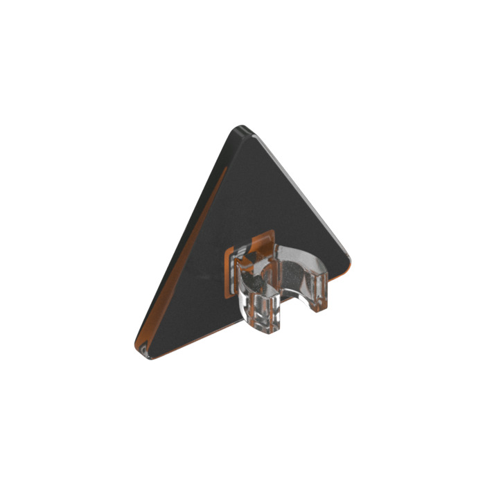 LEGO Triangular Sign with Orange Triangle with Black Border with Split ...