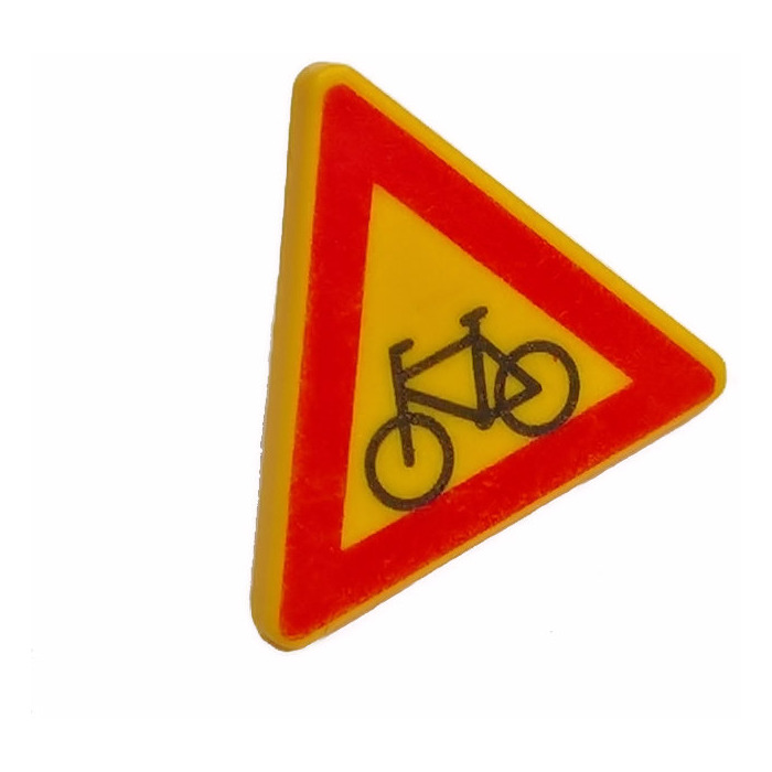 LEGO Triangular Sign with Warning Cycle sign with Split Clip (30259 / ...