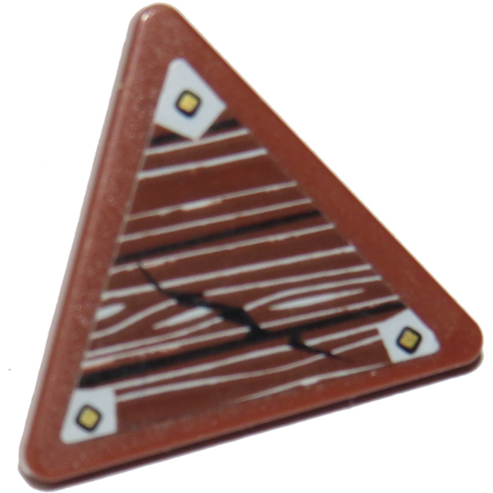 LEGO Triangular Sign with Wood and Brackets Sticker with Split Clip ...