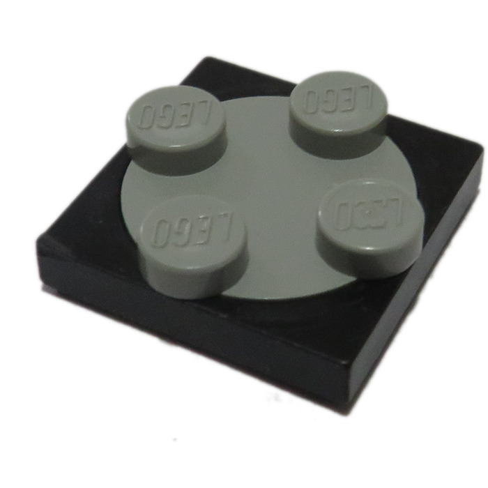 LEGO Turntable 2 x 2 Plate with Light Gray Top (74340) | Brick Owl ...