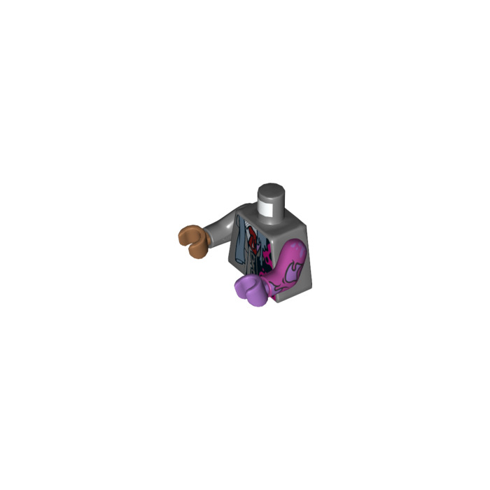 LEGO Two-Face with Gray Suit Partially Melted Minifig Torso (973 / ...