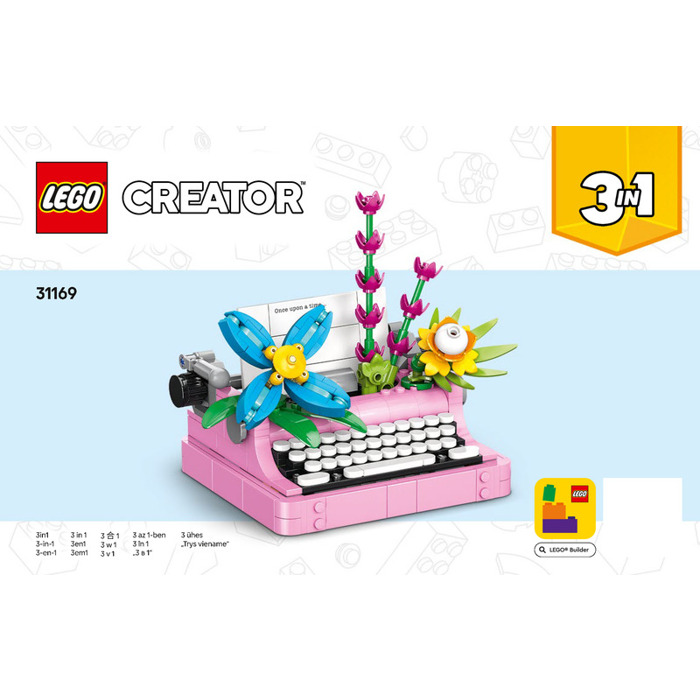 LEGO Typewriter with Flowers Set 31169 Instructions | Brick Owl - LEGO ...