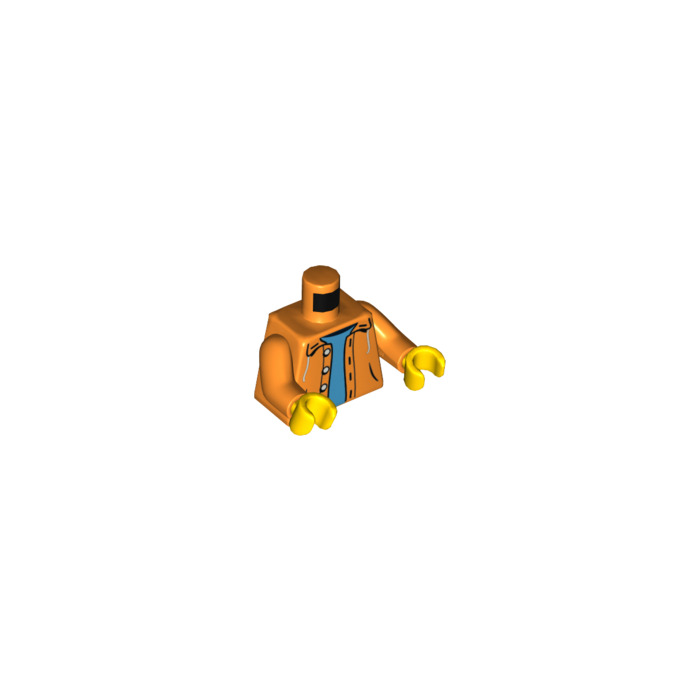 LEGO Unbuttoned Jacket Torso With Blue Undershirt (3814 / 76382 ...