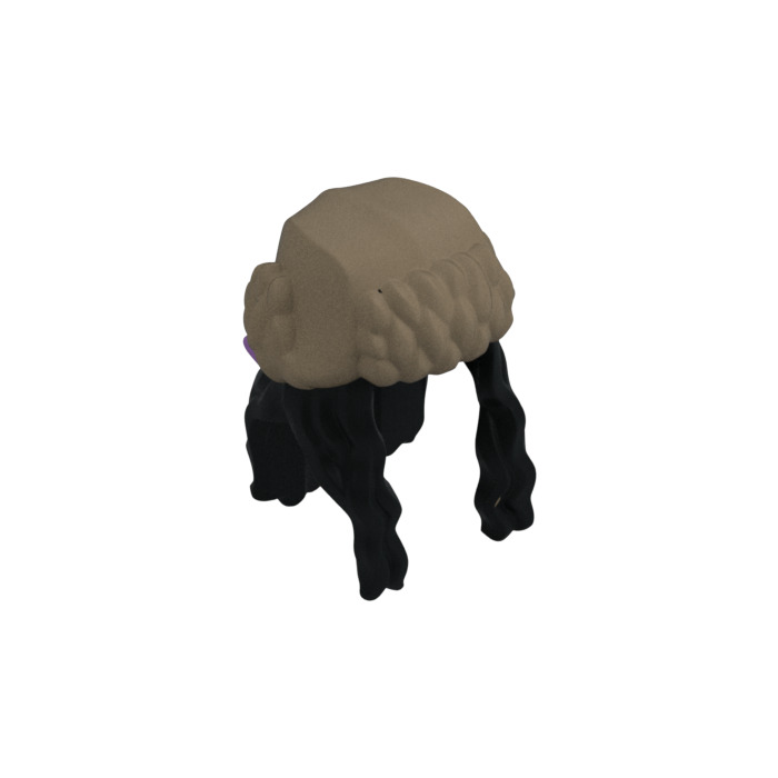 LEGO Ushanka with Long Black Hair | Brick Owl - LEGO Marketplace
