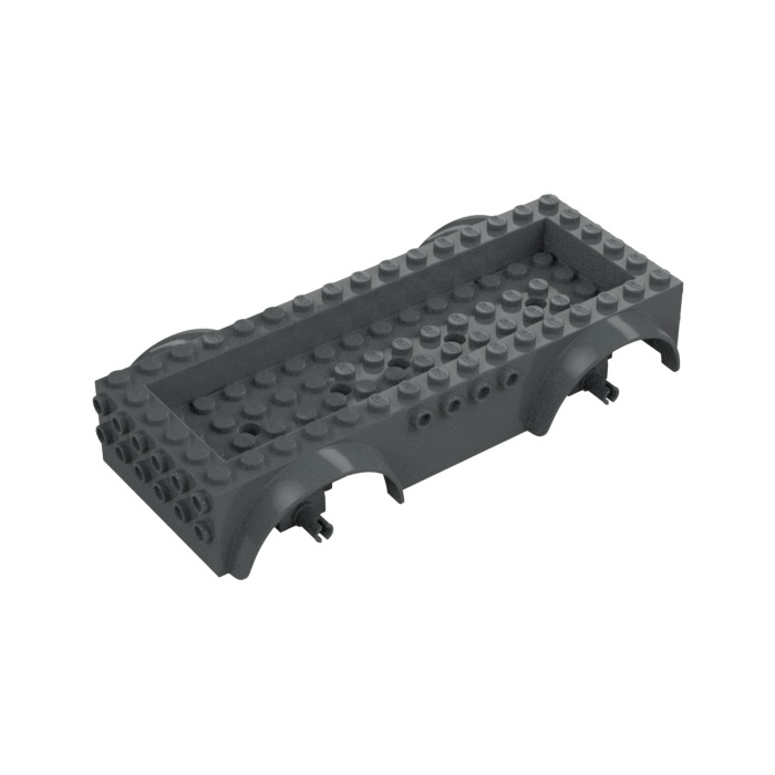 LEGO Vehicle Base 8 x 16 x 2.5 with 3 Holes with Same Color Wheel ...