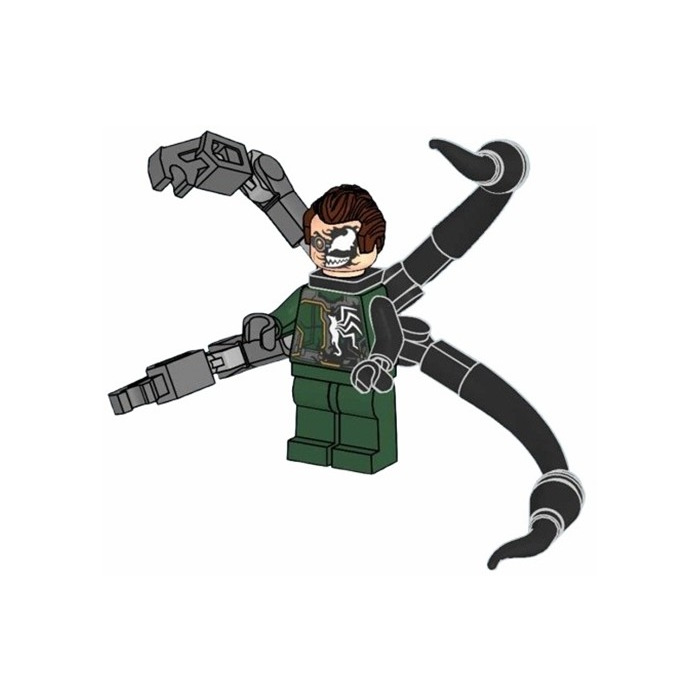 LEGO Venom Doc Ock with 2 Mechanical Arms and 2 Appendages Minifigure ...