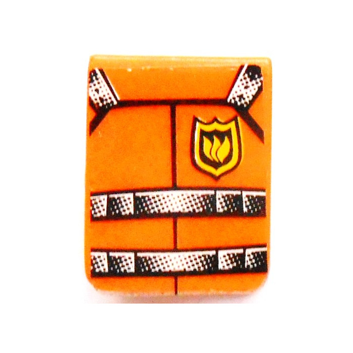 LEGO Vest with Fire Logo and Straps Sticker (3840) | Brick Owl - LEGO ...