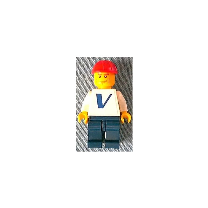 LEGO Vestas Engineer with White Shirt with Vestas Logo and Red Helmet ...