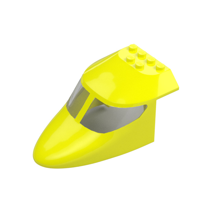 LEGO Vibrant Yellow Airplane Cockpit 6 x 10 x 4 with Transparent Glass ...