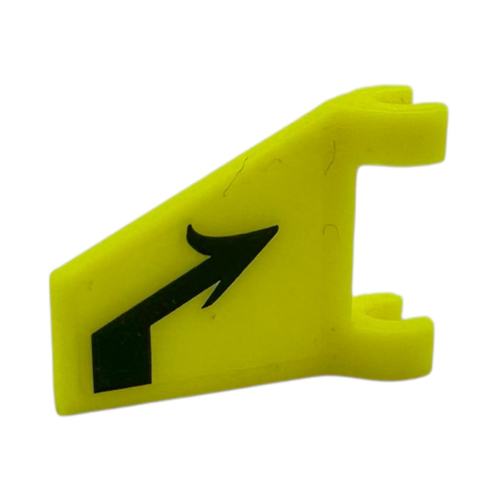 LEGO Flag 2 x 2 Angled with black arrow (right) Sticker with Flared ...