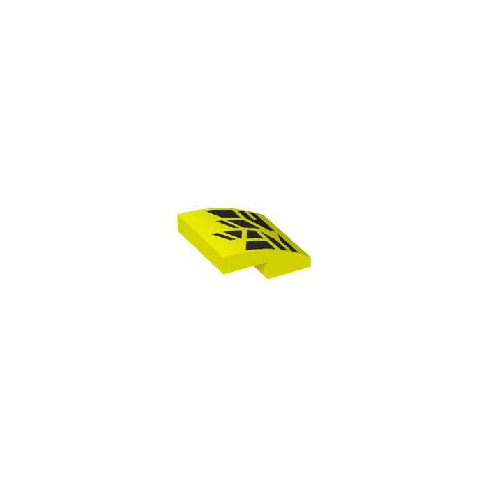 LEGO Vibrant Yellow Slope 2 x 2 Curved with Black Scales (15068 / ...