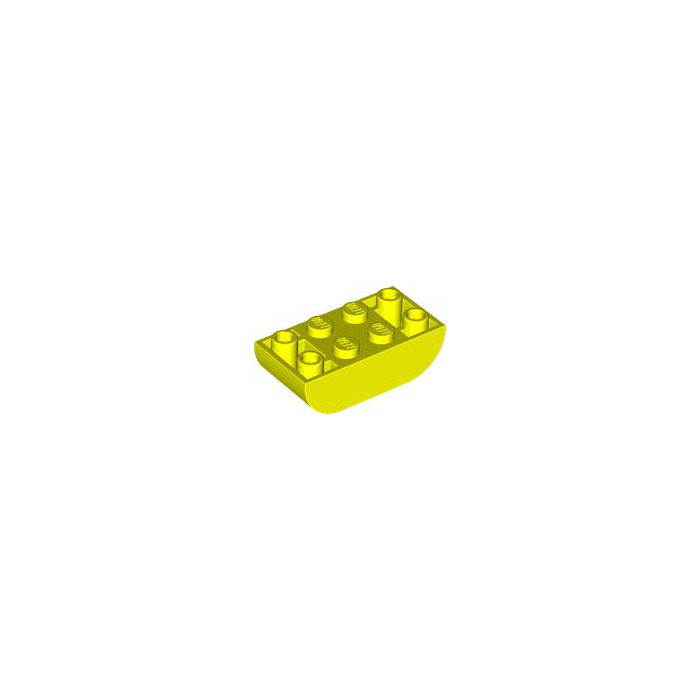 LEGO Vibrant Yellow Slope Brick 2 x 4 Curved Inverted (5174 / 7132 ...