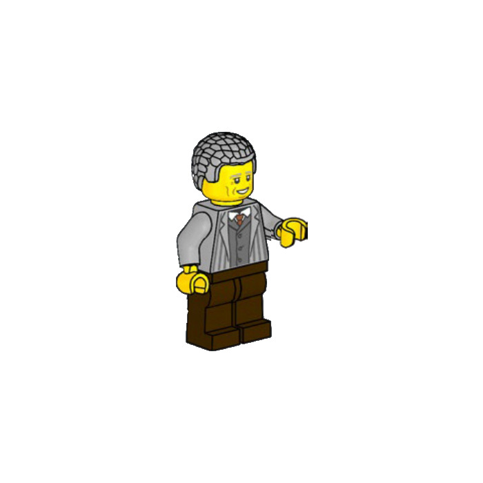 LEGO Visitor with Medium Stone Gray Coiled Hair Minifigure | Brick Owl