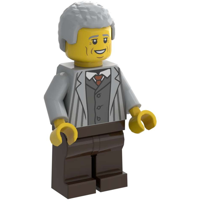 LEGO Visitor with Medium Stone Gray Coiled Hair Minifigure | Brick Owl