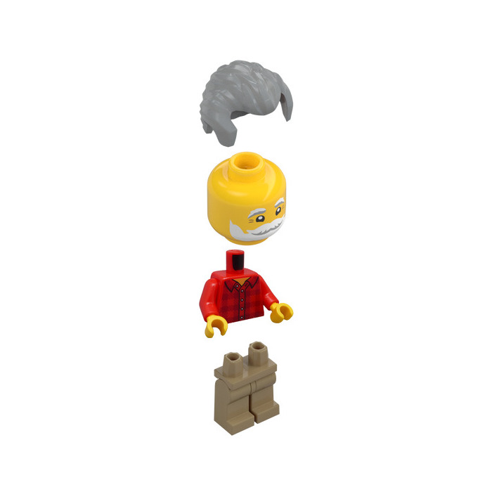 LEGO Visitor with Red Plaid Flannel Shirt Minifigure | Brick Owl - LEGO ...