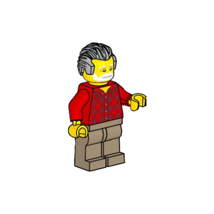 LEGO Visitor with Red Plaid Flannel Shirt Minifigure | Brick Owl - LEGO ...