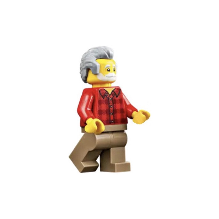 LEGO Visitor with Red Plaid Flannel Shirt Minifigure | Brick Owl - LEGO ...