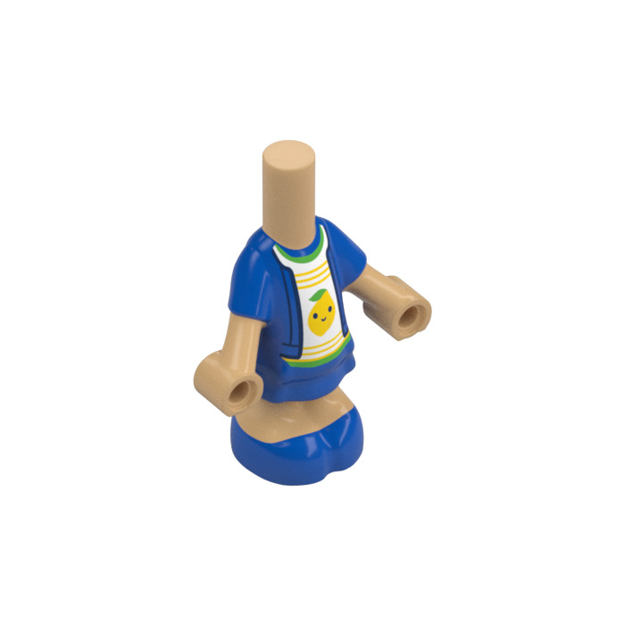 LEGO Micro Body with Layered Skirt with Blue Dress with Lemon | Brick ...