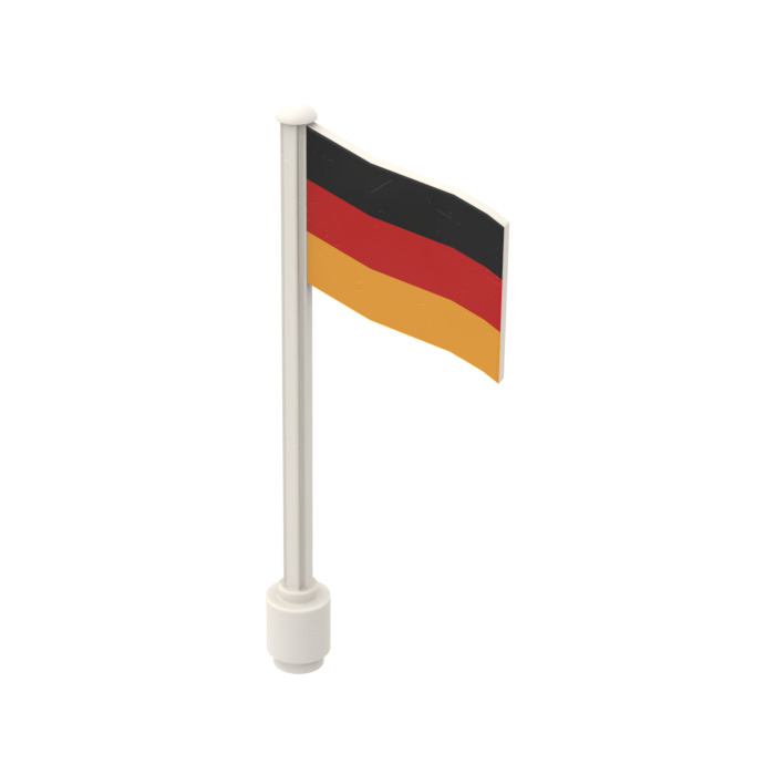 LEGO Wavy Flag on Ridged Flagpole with Germany (777) | Brick Owl - LEGO ...