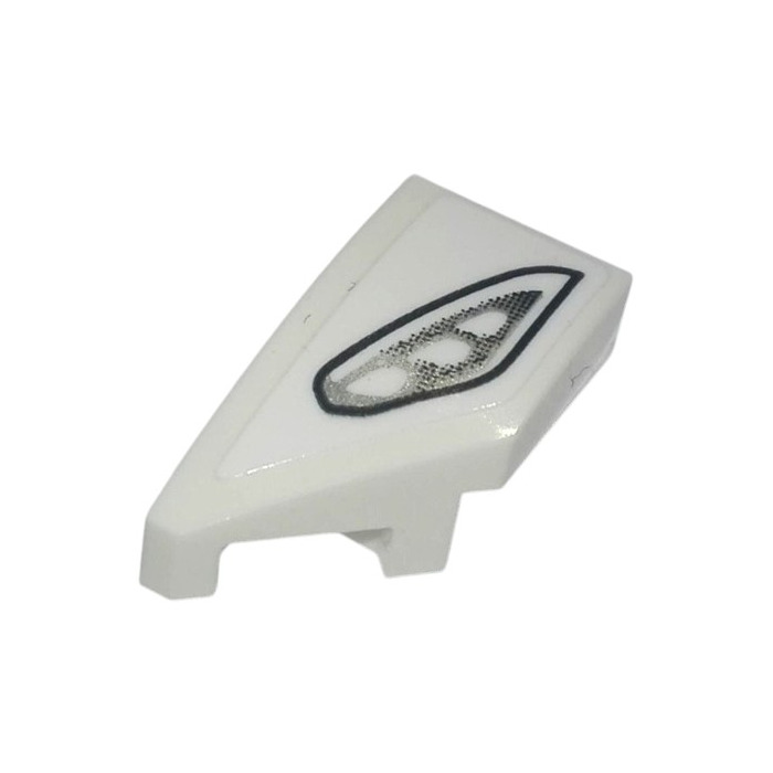LEGO Wedge 1 x 2 Left with Silver and Black Headlight Sticker (29120 ...