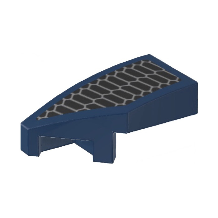 LEGO Wedge 1 x 2 Left with Silver Grille Sticker (29120) | Brick Owl ...