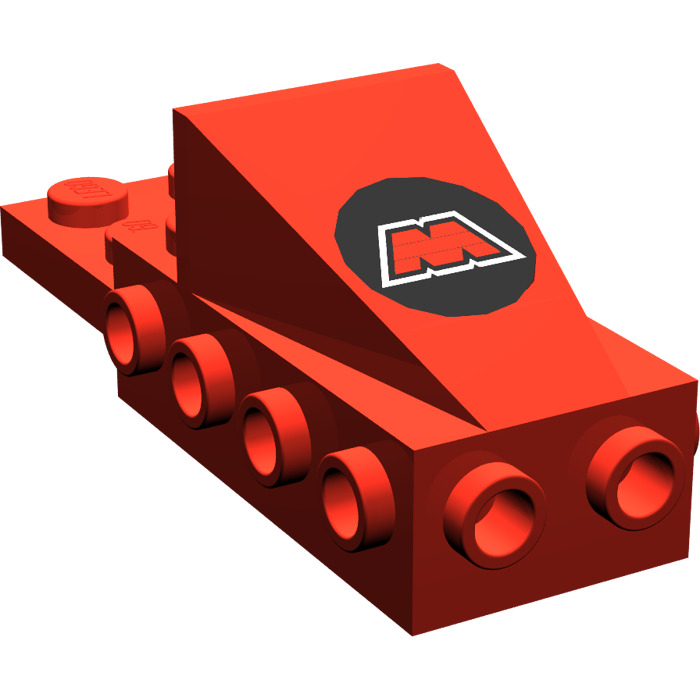 LEGO Wedge 2 x 3 with Brick 2 x 4 Side Studs and Plate 2 x 2 with MTron ...