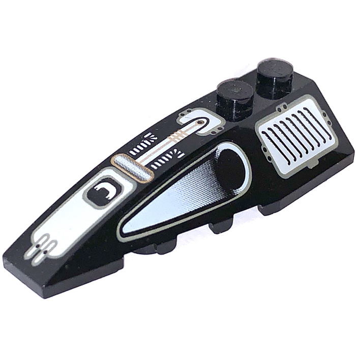 LEGO Wedge 2 x 6 Double Left with Air Inlet, Grille, Lever and Flap ...