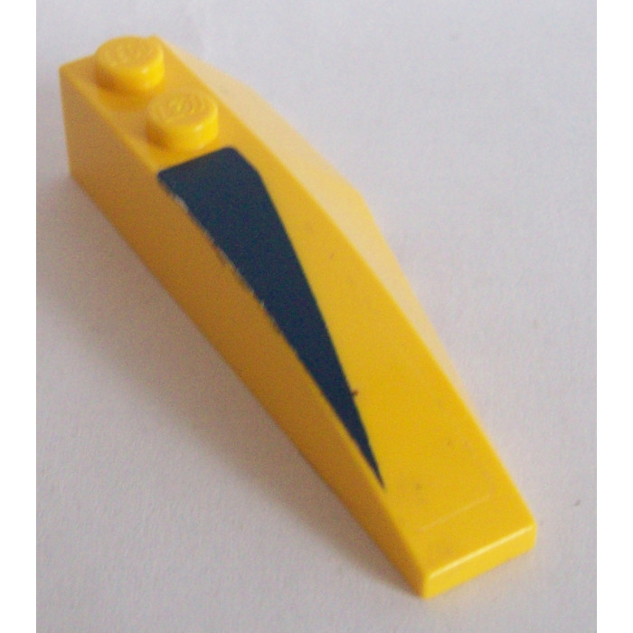 LEGO Wedge 2 x 6 Double Left with Dark Blue Triangle Sticker (41748 ...