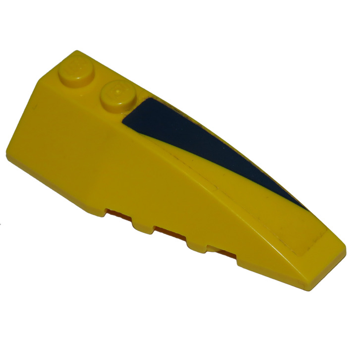 LEGO Wedge 2 x 6 Double Right with Dark Blue Triangle Sticker (41747 ...