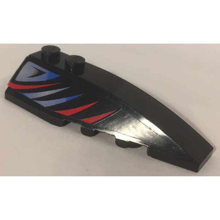 LEGO Wedge 2 x 6 Double Right with Red/Blue Fading Streaks (Right ...