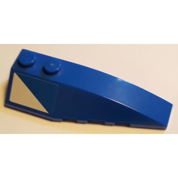 LEGO Wedge 2 x 6 Double Right with White Triangle Sticker (5711 / 41747 ...
