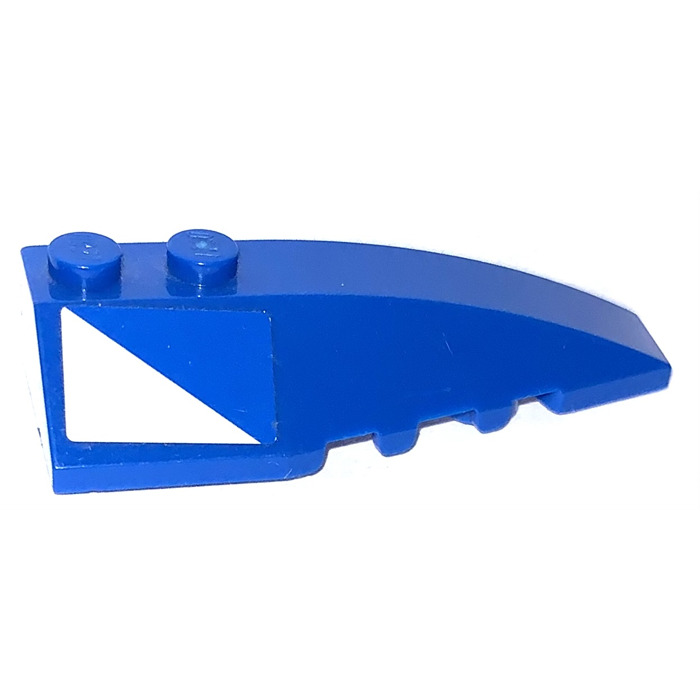 LEGO Wedge 2 x 6 Double Right with White Triangle Sticker (5711 / 41747 ...